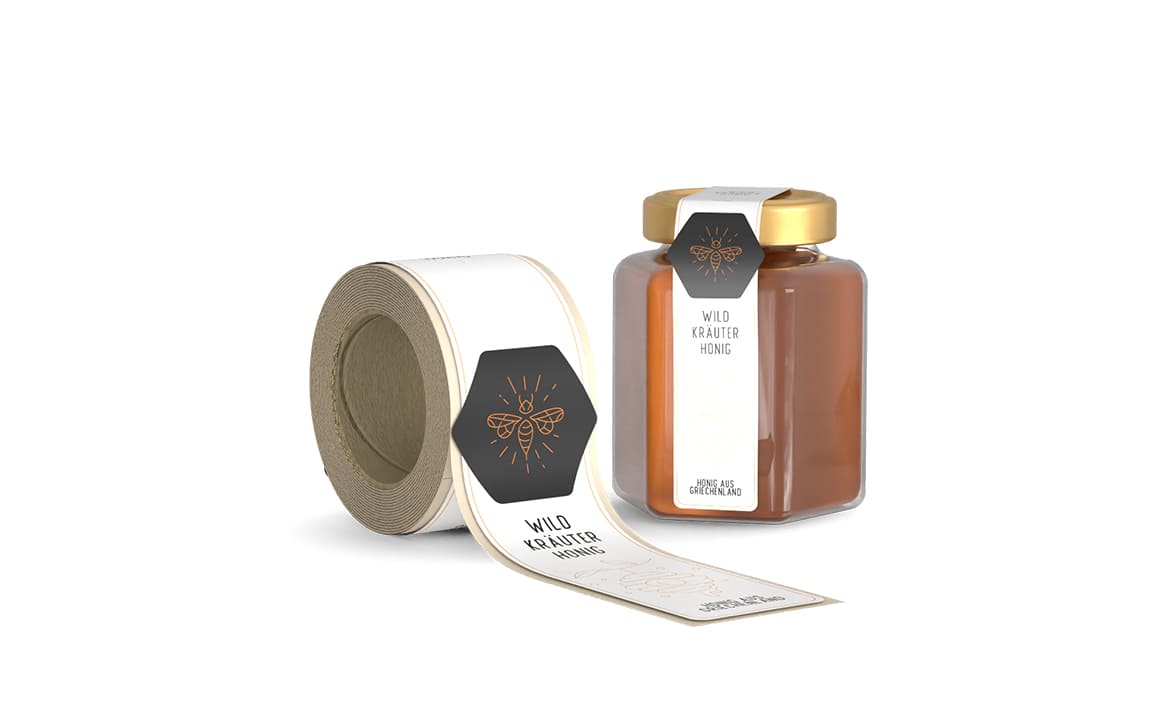 Design & print honey labels ᐅ Directly from the manufacturer