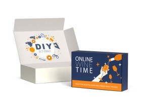 Print cardboard box hinged lid ᐅ From manufacturer | ECMA-compliant